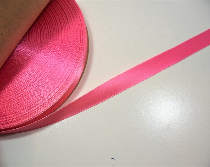 Pink Ribbon, Double-face Hot Pink Satin Ribbon 5/8 Inch Wide X 10 Yards ...