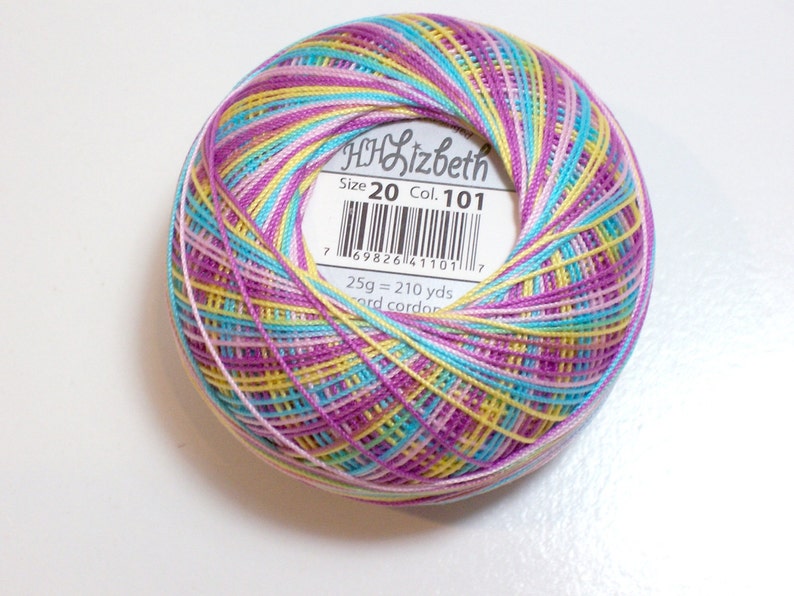 Variegated Tatting Thread Lizbeth Cotton Crochet Thread | Etsy