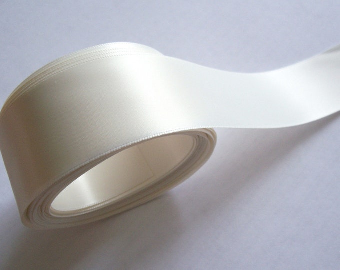 Ivory Ribbon Offray Double-faced Antique White Satin Ribbon 1 - Etsy