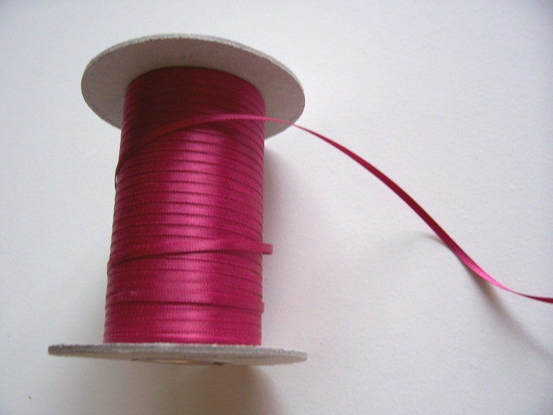 Burgundy Red Ribbon Double-sided Burgundy Satin Ribbon 1/8 | Etsy