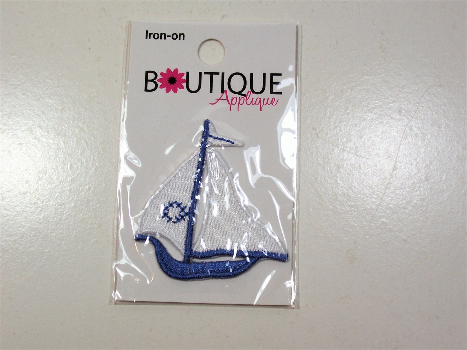 Sailboat Patch Blue and White Sailboat Embroidered Iron on - Etsy