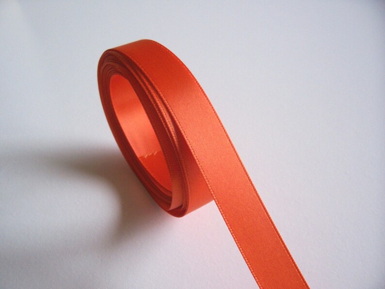 Orange Ribbon Double-faced Orange Satin Ribbon 5/8 Inch Wide - Etsy