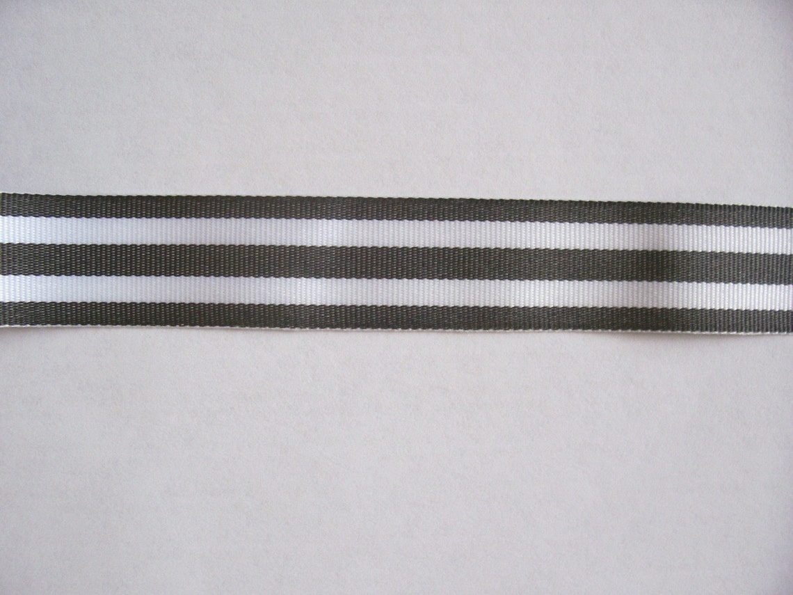 Black and White Stripe Grosgrain Ribbon 1 Inch Wide X 10 | Etsy
