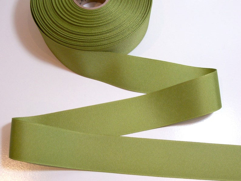 Green Ribbon Light Olive Green Grosgrain Ribbon 1 1/2 inches | Etsy
