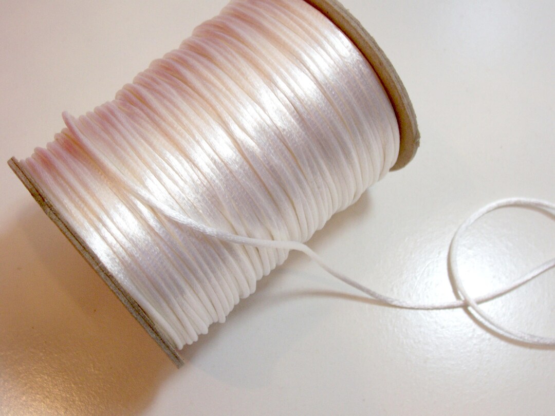White Cord, White Rat Tail Satin Cord Sewing Trim 1/8 Inch X 14 Yards ...