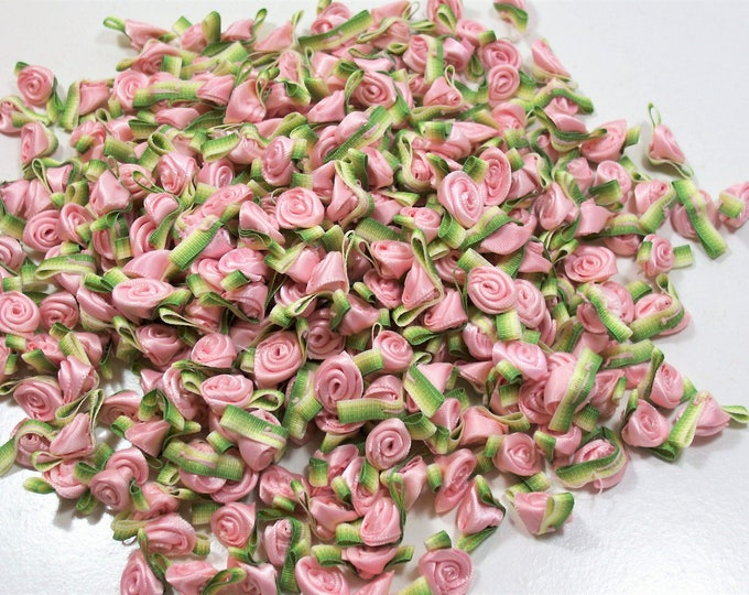 Pink Roses, Light Pink Flower Appliques X 10 Pieces, Offray Small ...