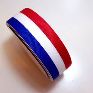 Patriotic Stripe Ribbon, Red, White, Blue Grosgrain Ribbon 1 1/2 Inches ...