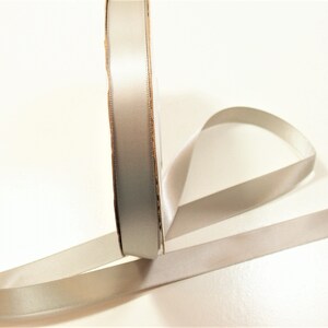 Beige Gray Ribbon, Offray Double-faced Driftwood Satin Ribbon 5/8 Inch ...