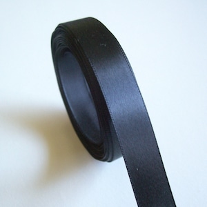 Black Single-Faced Satin Ribbon 5/8 inch wide x 10 yards | Etsy