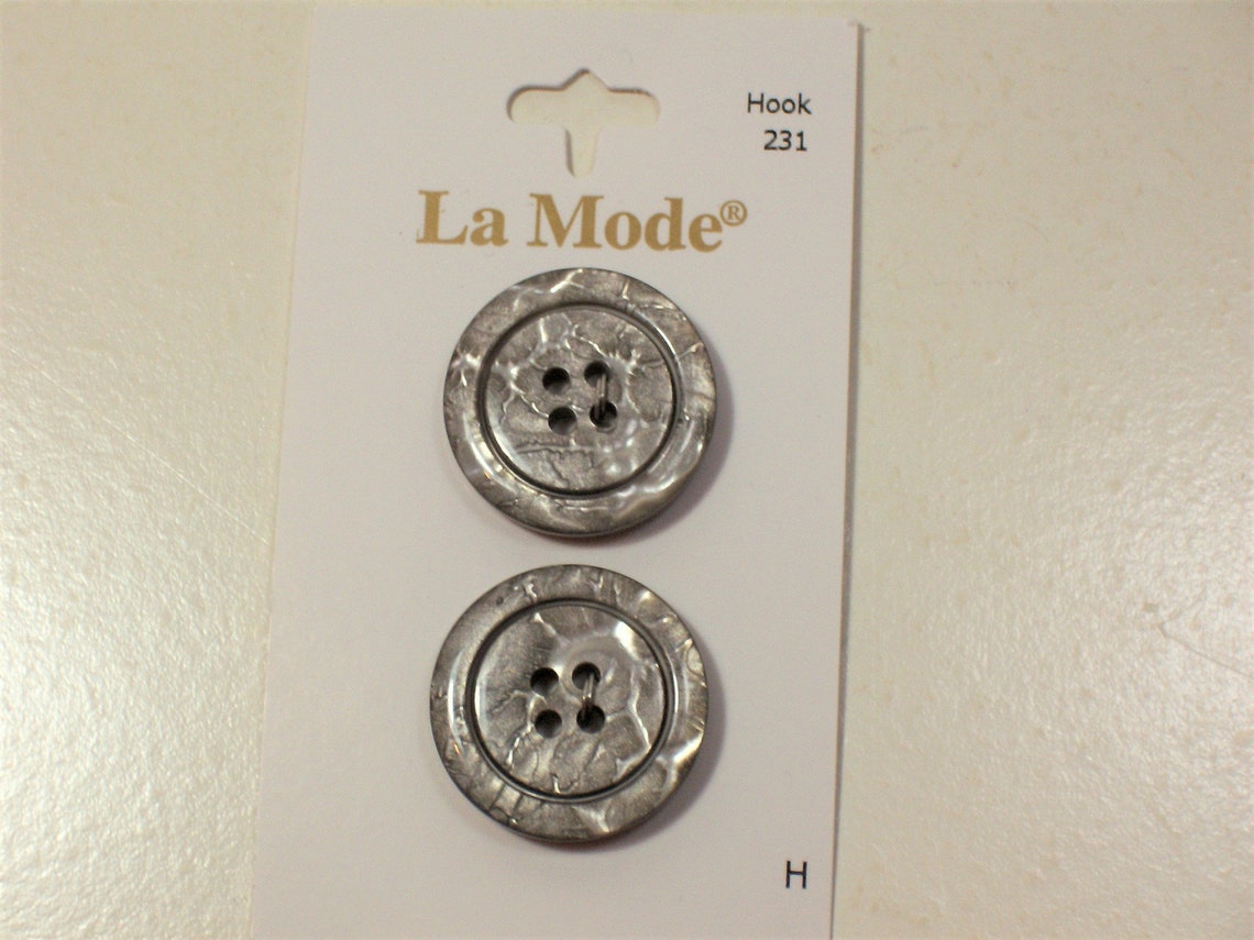 Marble Gray Buttons Gray Button x 2 Pieces Plastic Button 4 | Etsy