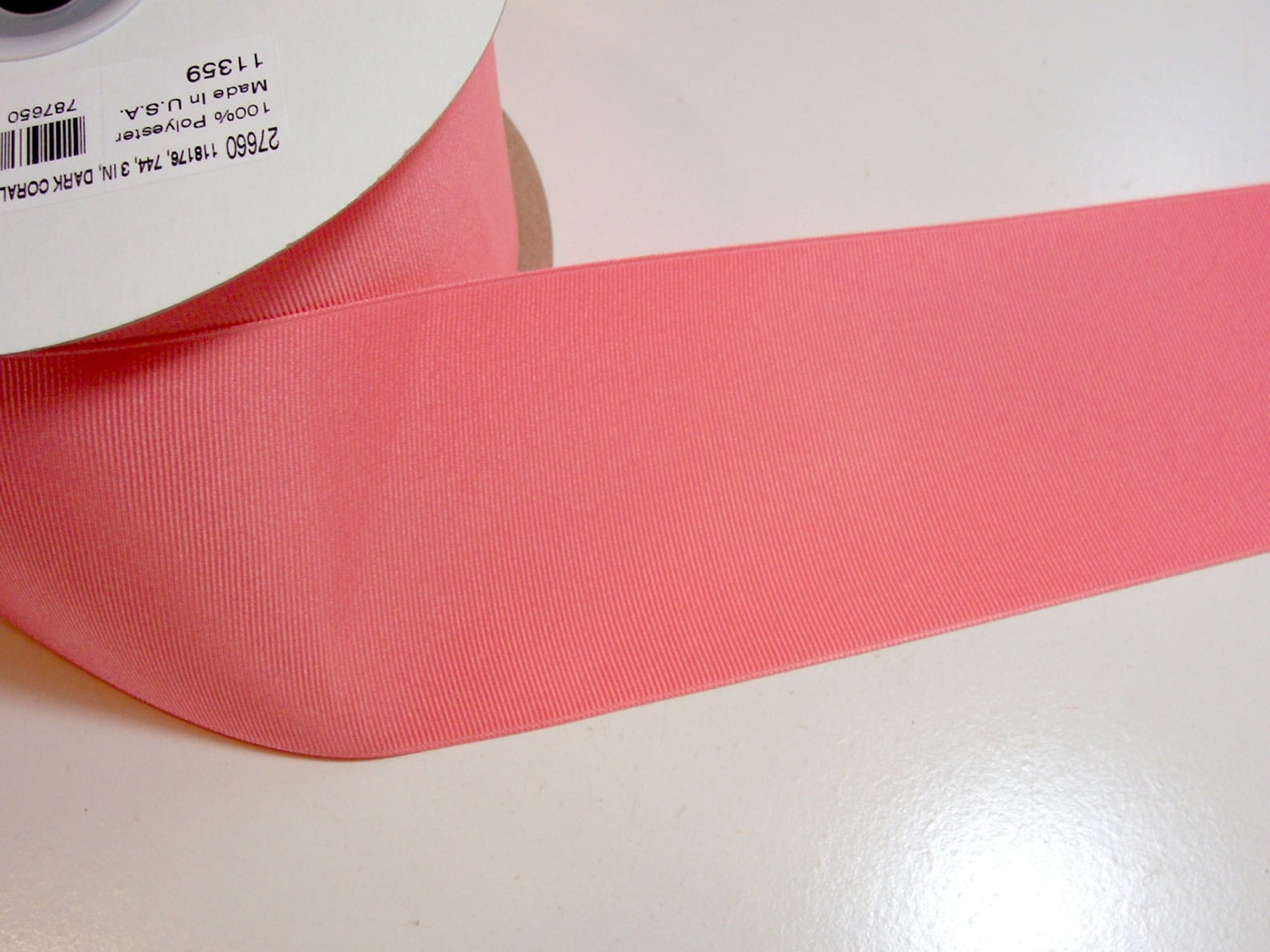 Wide Coral Ribbon Offray Dark Coral Grosgrain Ribbon 3 Inches - Etsy
