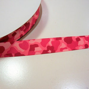 Camouflage Ribbon Pink Camouflage Grosgrain Ribbon 7/8 Inch | Etsy