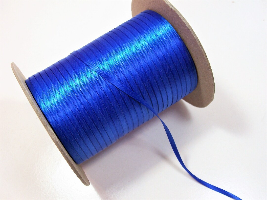 Blue Ribbon, Double-faced Royal Blue Satin Ribbon 1/8 Inch X 50 Yards ...