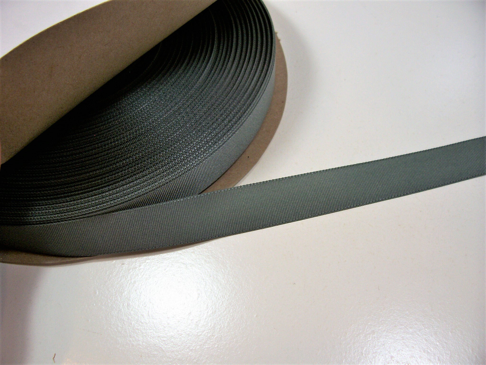 Green Gray Ribbon Graphite Grosgrain Ribbon 3/4 inch wide x 5 | Etsy
