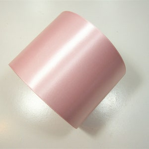 Wide Pink Ribbon, Double-sided Pink Blush Satin Ribbon 4 Inches Wide X ...