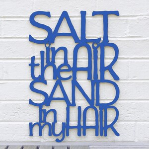 Salt In The Air Sand in my Hair Beach Wood Sign Ocean Theme | Etsy