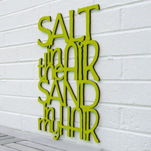 Salt In The Air Sand in my Hair Beach Wood Sign Ocean Theme | Etsy