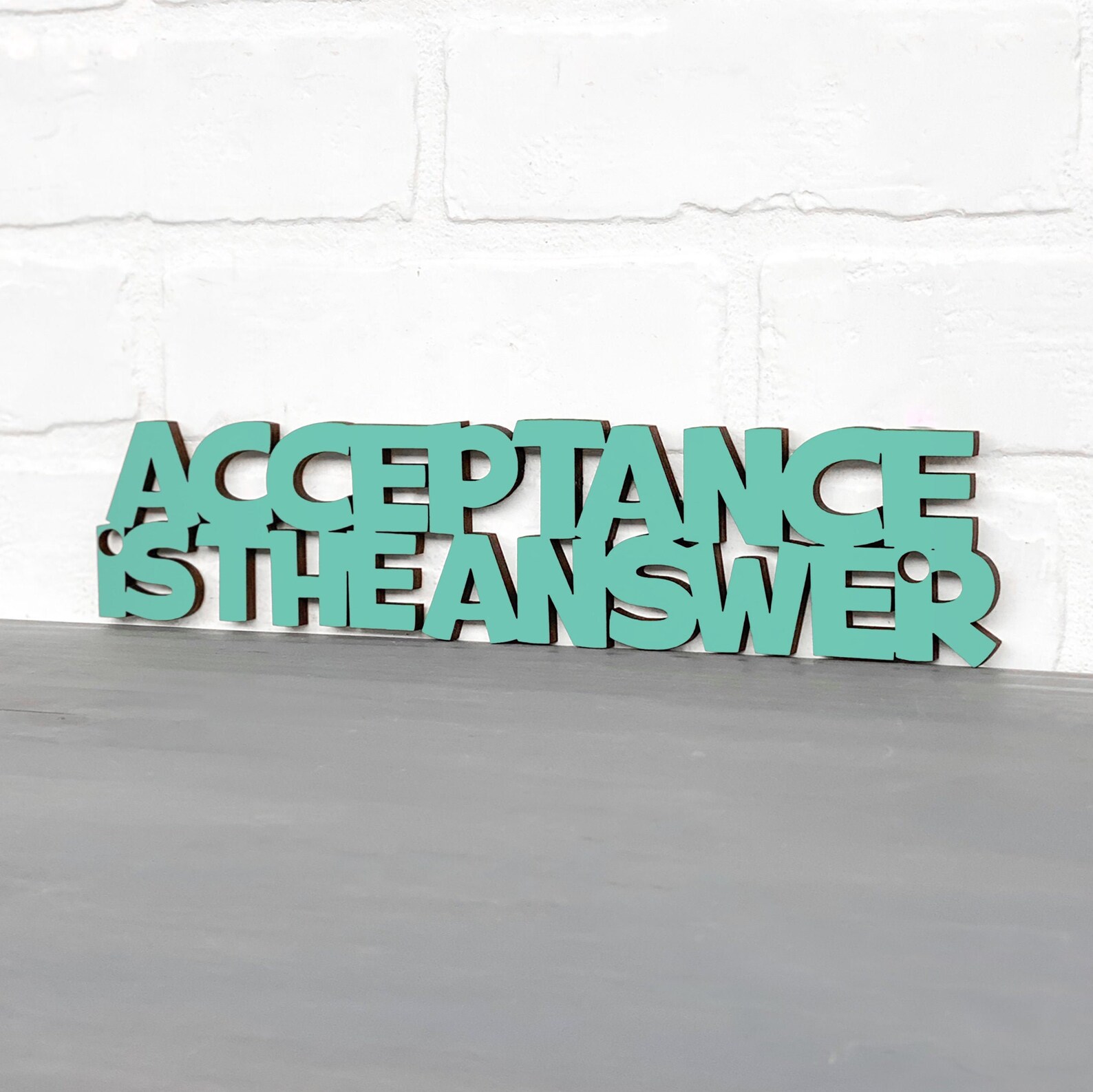 Acceptance is the Answer Carved Wood Wall Art Inspirational - Etsy