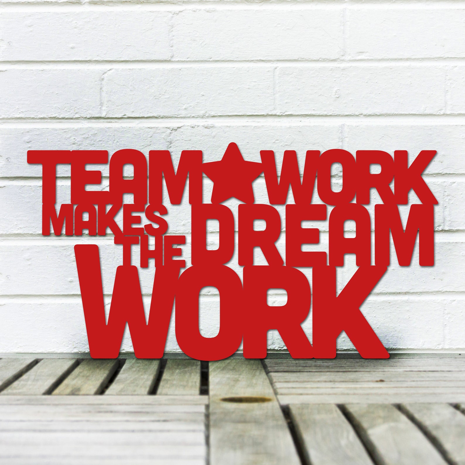 Teamwork Makes the Dream Work Laser Carved Wood Wall Art - Etsy