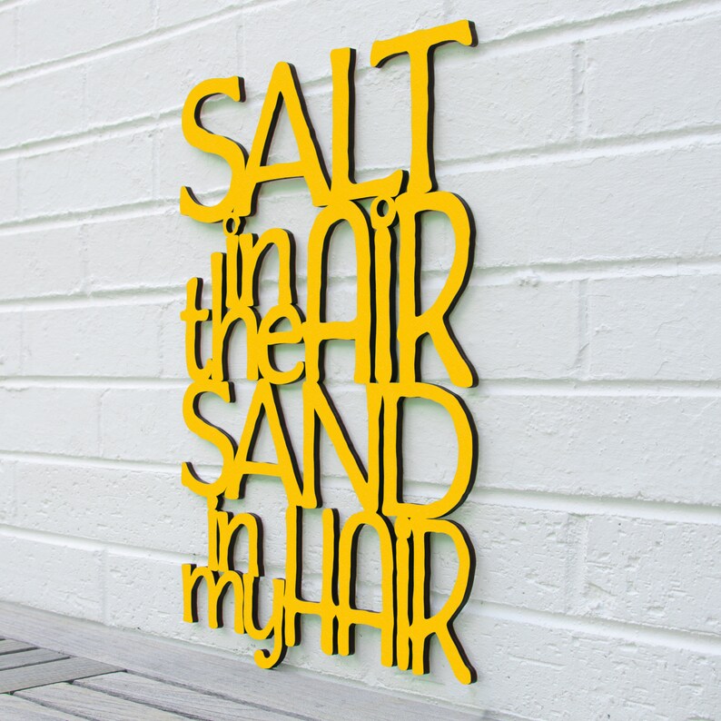 Salt In The Air Sand in my Hair Beach Wood Sign Ocean Theme | Etsy