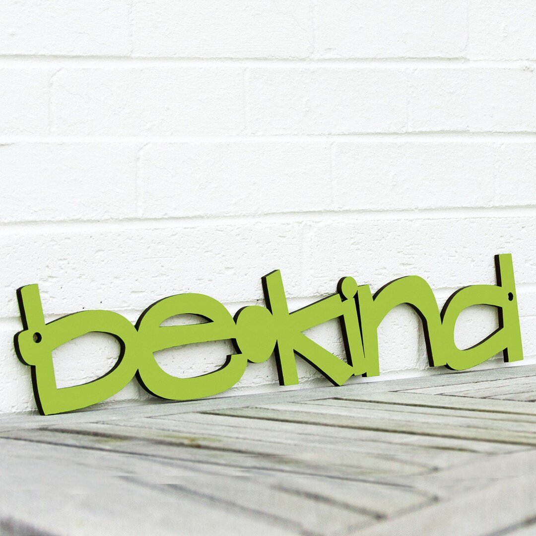 Be Kind Carved Wood Wall Art, Inspirational Wood Quote Teacher Sign ...