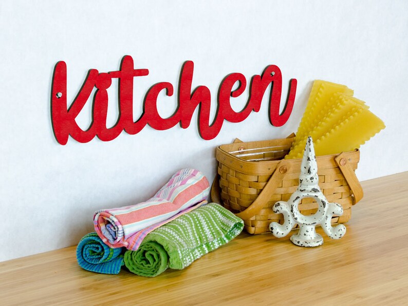 Wood Kitchen Sign Sign That Says Kitchen Kitchen Decor Sign | Etsy