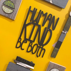 Be a Good Human Inspirational Wall Art Wood, Human Kind Be Both Carved ...
