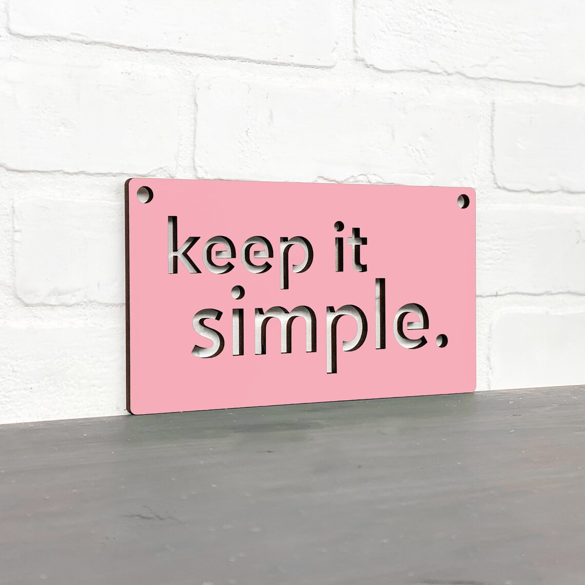Keep It Simple Carved Wood Wall Art Inspirational Health and - Etsy