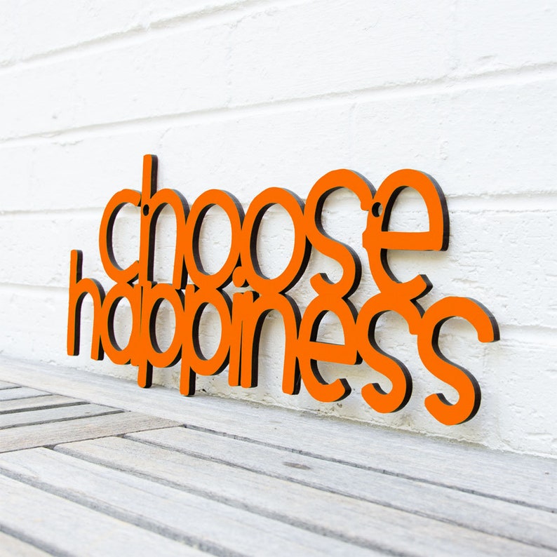 Choose Happiness Carved Wood Sign Classroom Decoration Be - Etsy