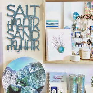 Salt in the Air Sand in My Hair Beach Wood Sign Ocean Theme - Etsy