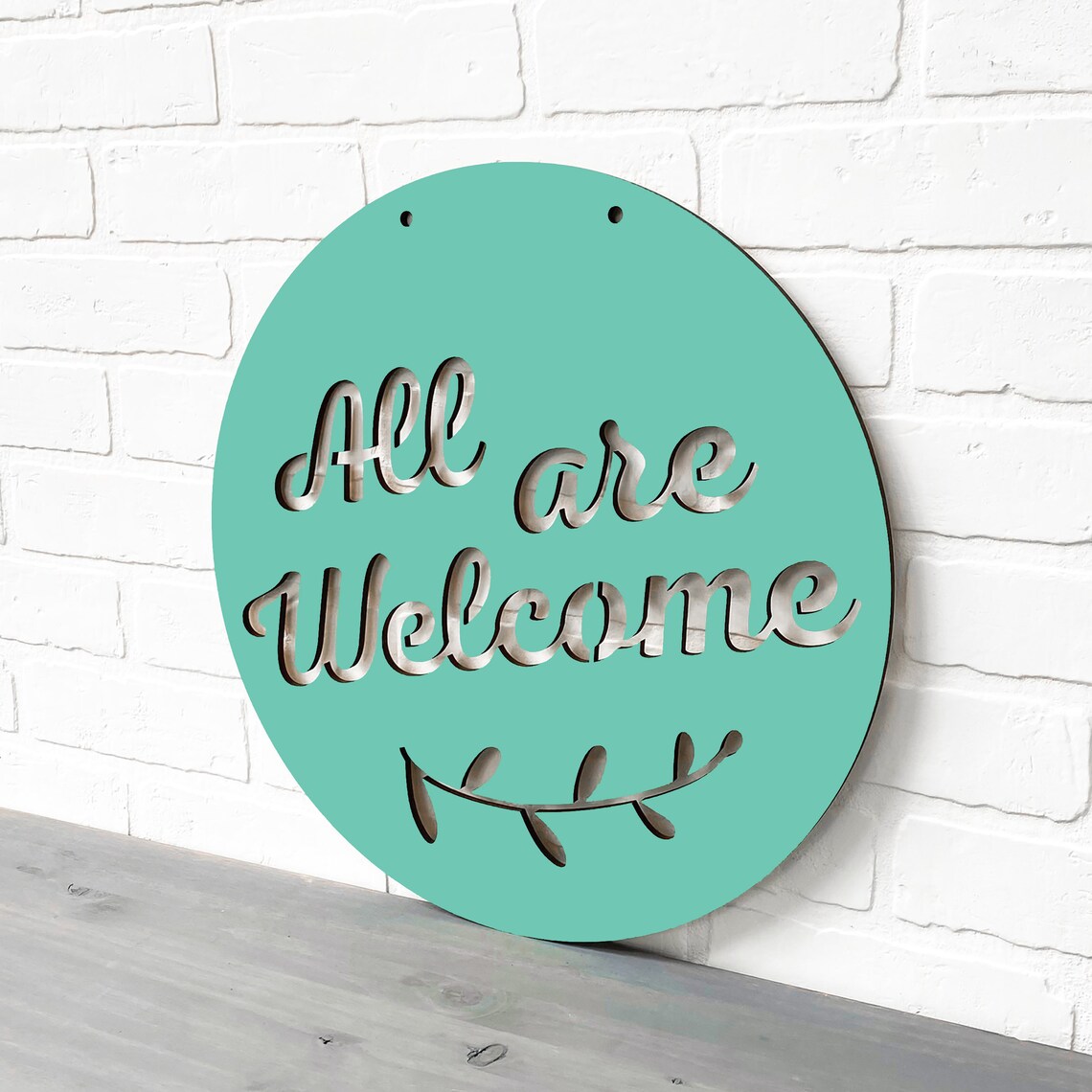 All Are Welcome Front Door Decor Cute Wood Welcome Sign For | Etsy