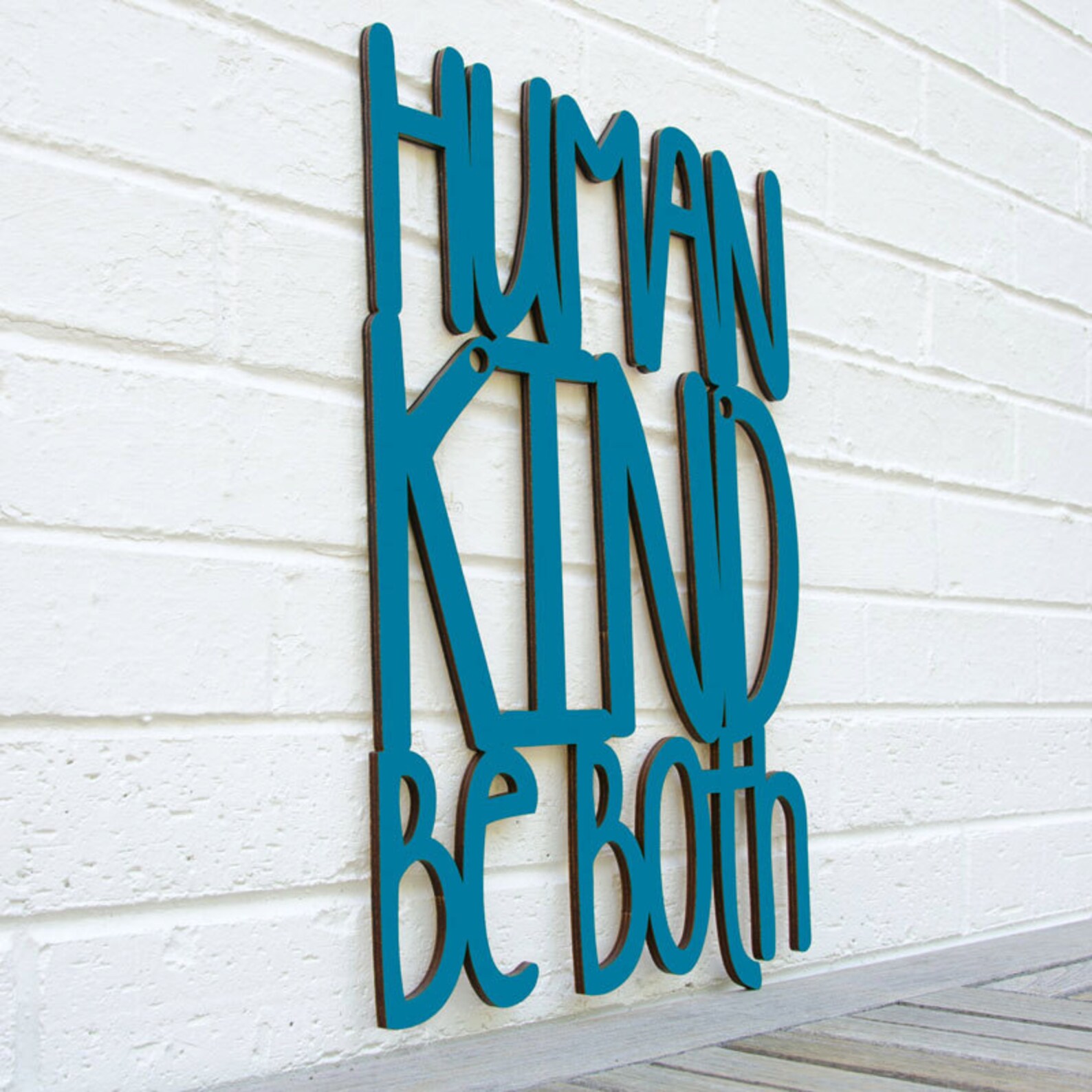 Be a Good Human Inspirational Wall Art Wood Human Kind Be | Etsy