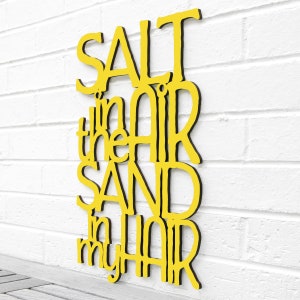 Salt in the Air Sand in My Hair Beach Wood Sign Ocean Theme - Etsy
