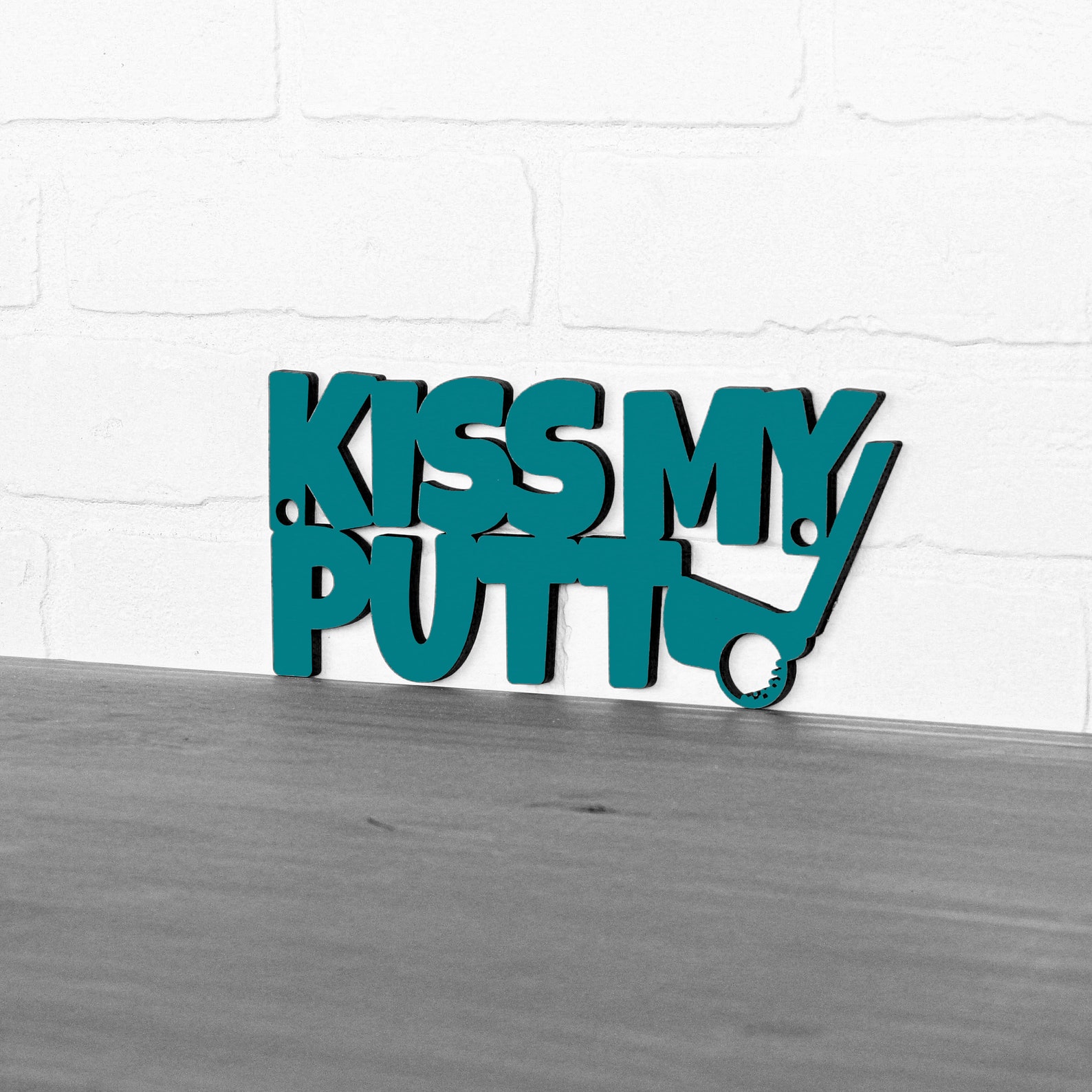 Kiss My Putt Carved Wood Wall Art Golf Gifts for Men Wood - Etsy