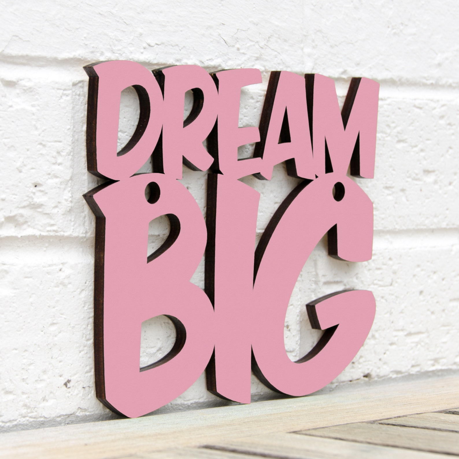 Dream Big Carved Wood Wall Art Sign Positive Quotes - Etsy