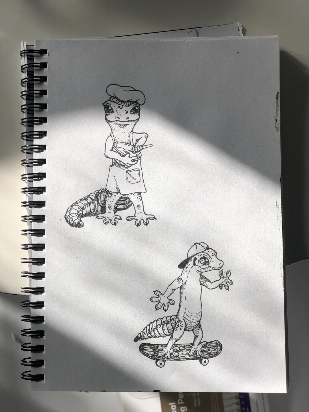 Gecko Lizard Animal Print Drawing Wall Hanging Home Decor Art - Etsy