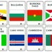 195 World Flags With Name Flash Cards/ International Country Flags ...