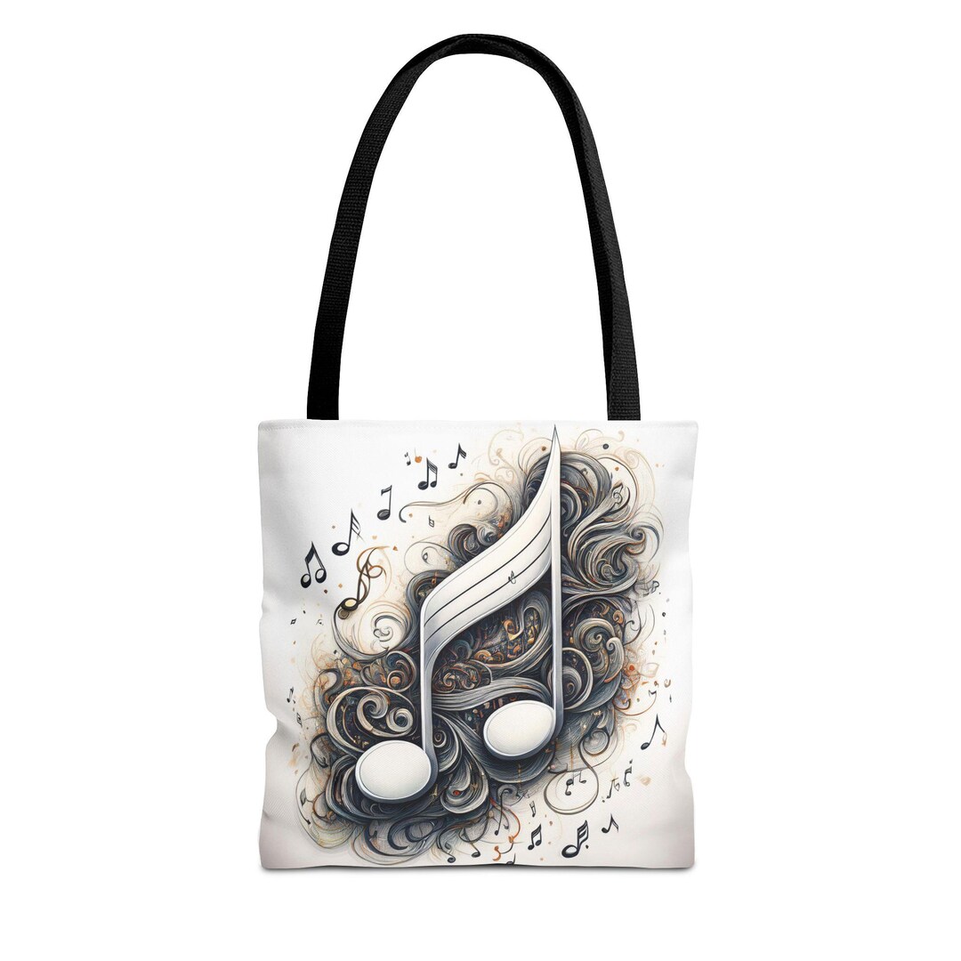 Music Note Tote Bag | Custom Tote Bag in 3 Sizes | Music Lover Gift ...