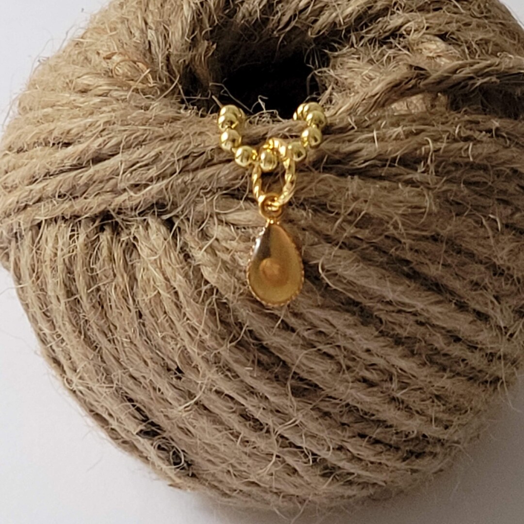 ƸӜƷ SALE Gold Colored Teardrop Mustard Seed Charm, REAL Mustard Seed ...