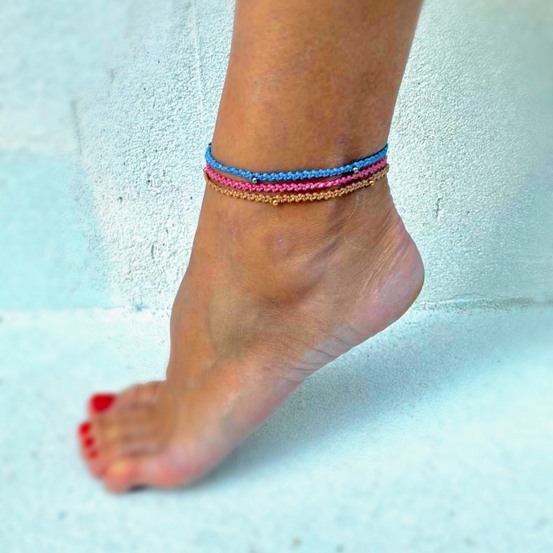 Macrame Anklet - Etsy