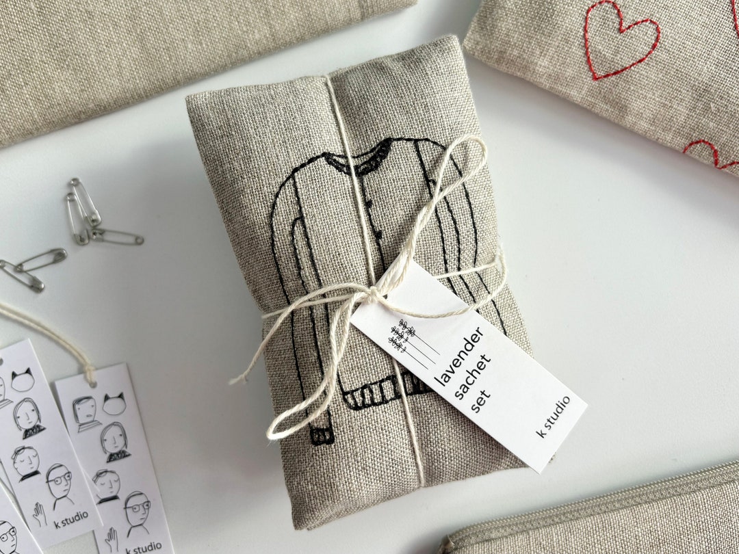Lavender Sachet Bundle for Drawers and Closets, Clothing Illustrations ...
