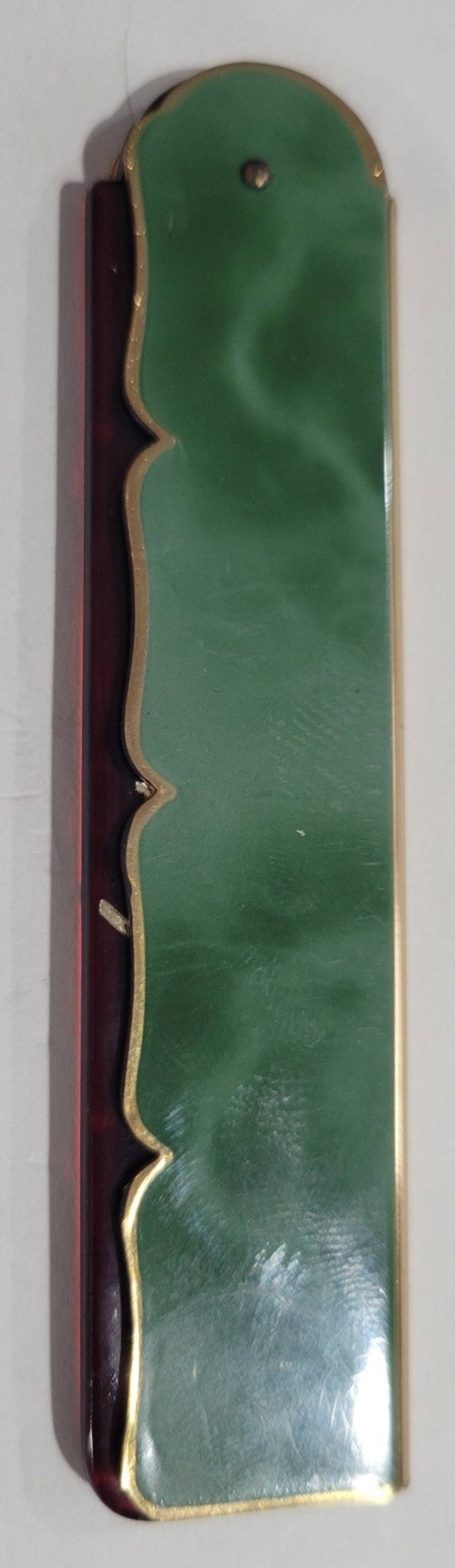 Vintage Stratton England Folding Hair Comb Green and Gold Tone - Etsy