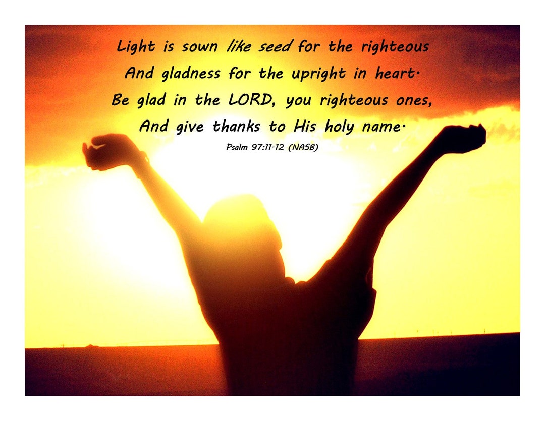 Psalm 97:11-12 - Etsy