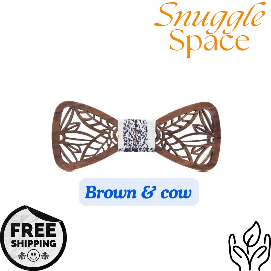 Hollow Wood Bow Ties for Men | Butterfly Shape With Leaf Bowknots ...