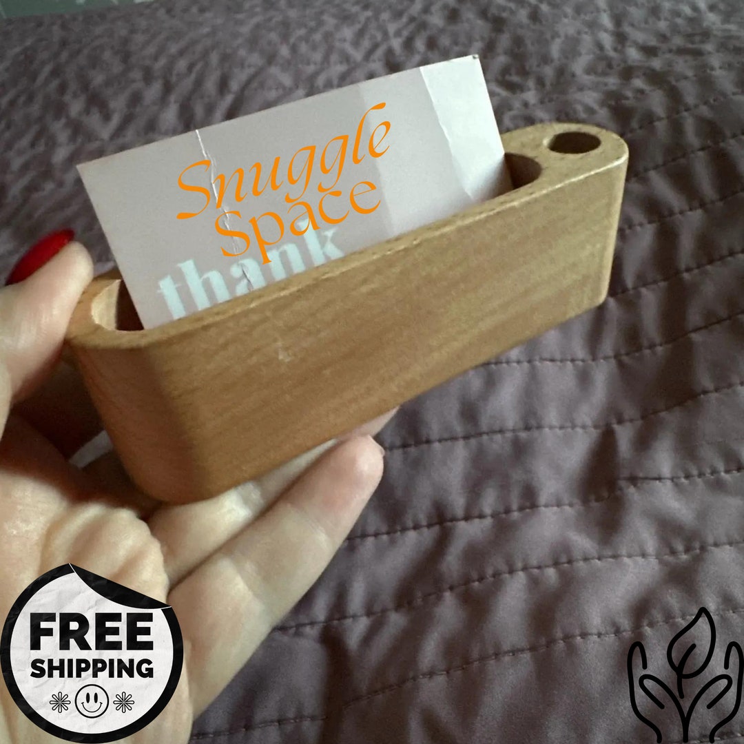 Wooden Business Card Holder | Note Display Stand | Office Supplies ...