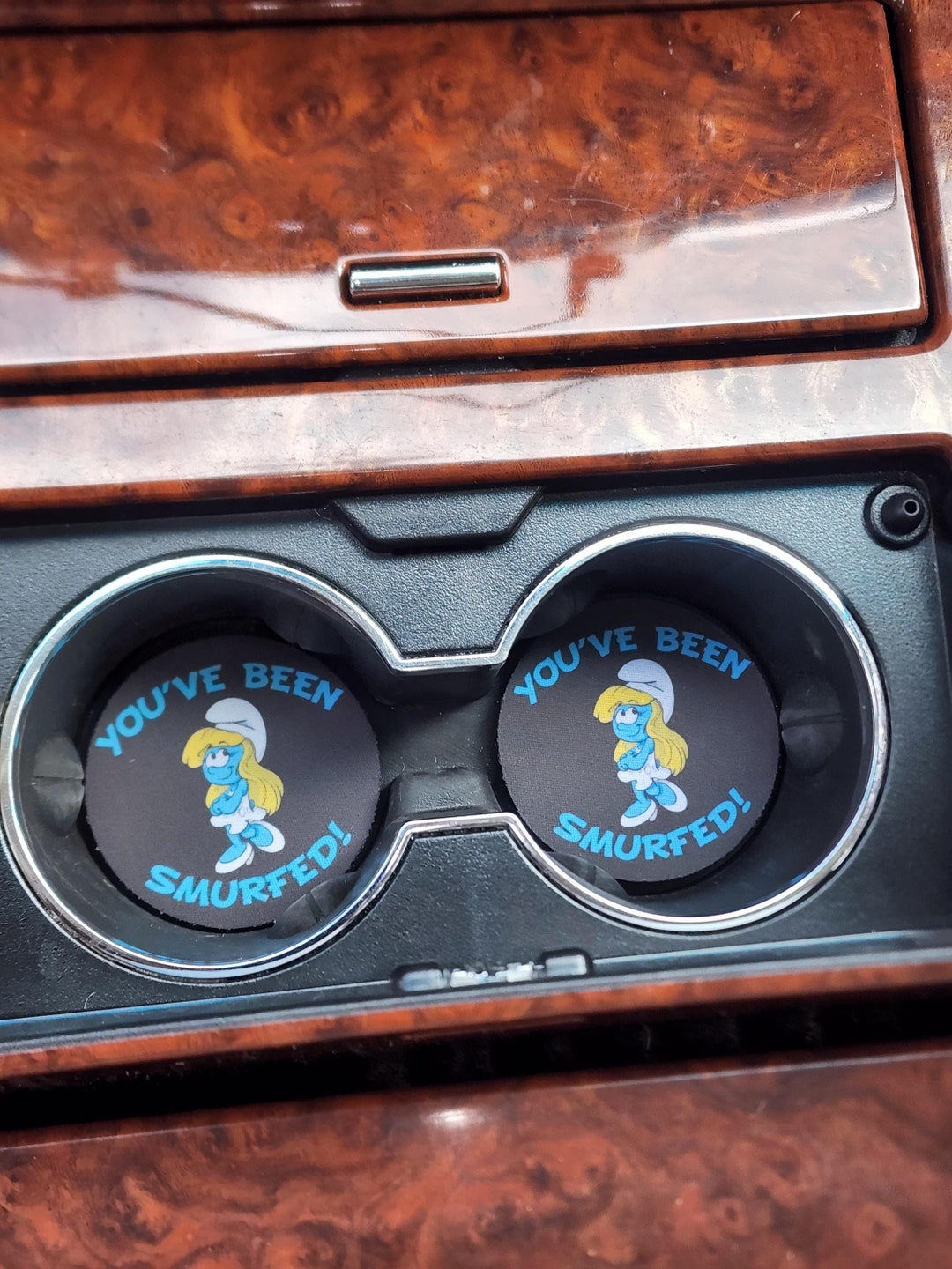 You've Been Smurfed,smurfette,coaster,car Accessories,car Decor,car ...