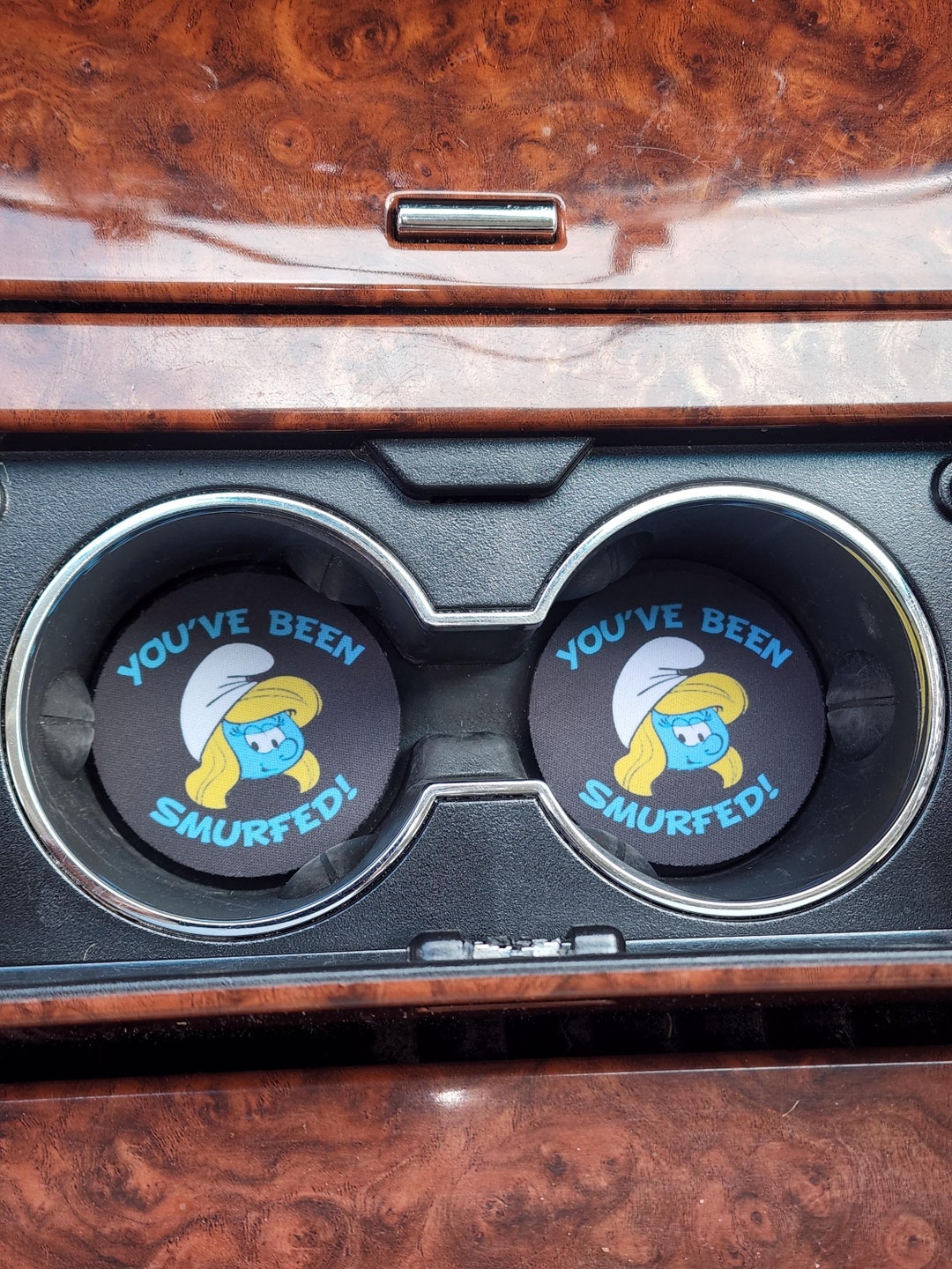 You've Been Smurfed,smurfette,coaster,car Accessories,car Decor,car ...