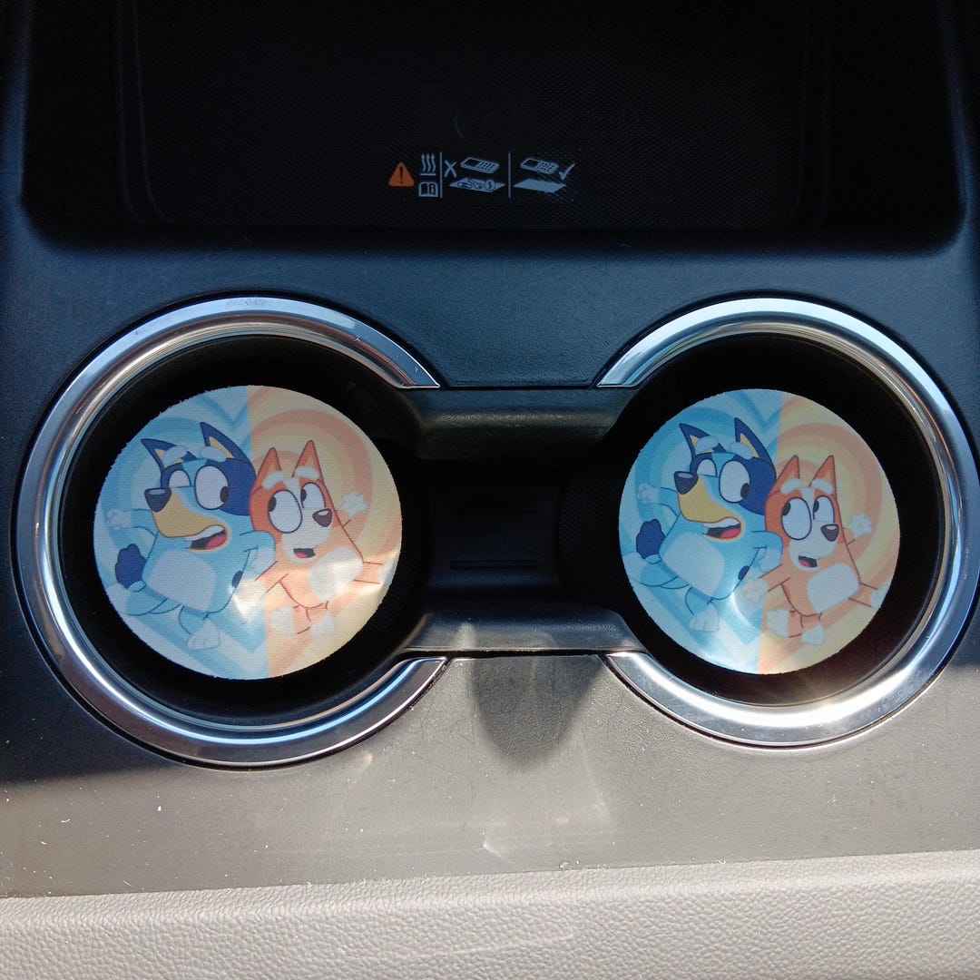 Bluey and Bingo Car Coasters, Car Accessories, Car Seat Accessories ...