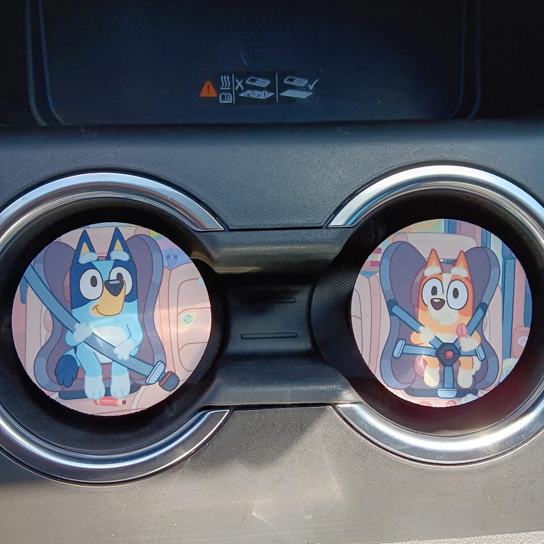 Bluey and Bingo Car Coaster, Car Seat Accessories,blueyy and Bingo in ...