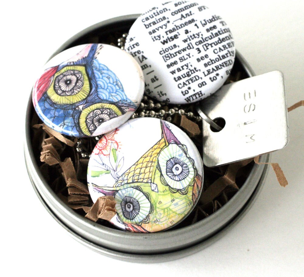 Owl Jewelry Owl Locket Necklace Owl Art Locket Art Locket - Etsy